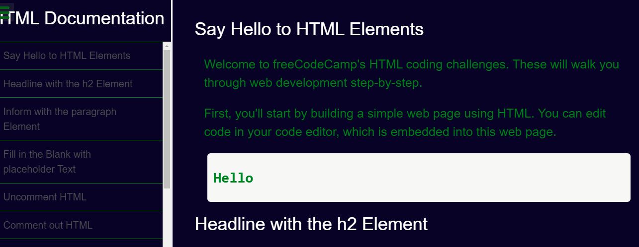 Technical Documentation Page Project